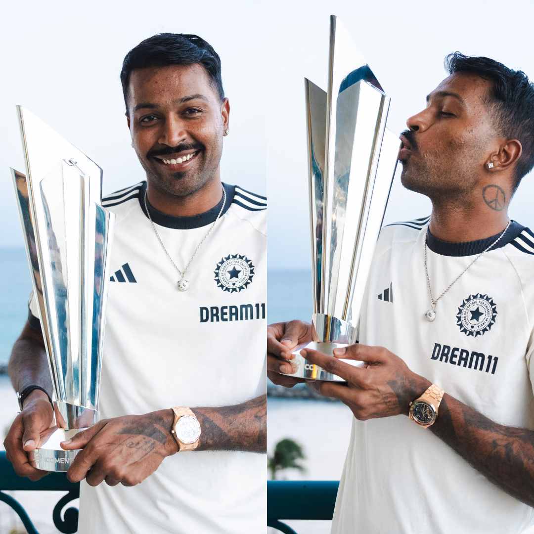 Hardik Pandya Poses with T20 World Cup 2024 Trophy, BCCI Shares Jubilant Pictures - SportsGAGA